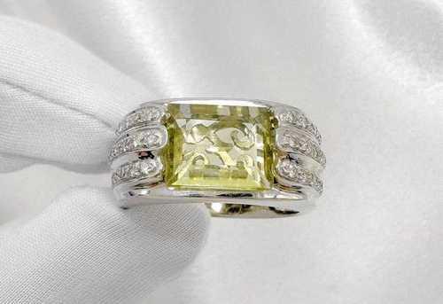 Золотое кольцо с бриллиантами 750 / 9.95 гр