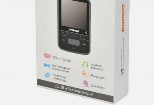 MP3 плеер Digma Z4 BT flash 16гб черный