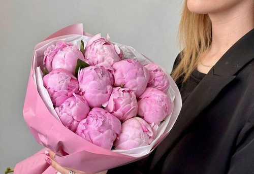 Букет розовых пионов Сара Бернар доставка
