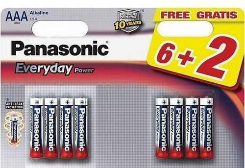Батарейки Panasonic LR03REE/8B AAA щелочные Everyd