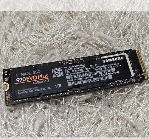 SSD M.2 Samsung 970 EVO Plus 1TB (Здоровье 100%)