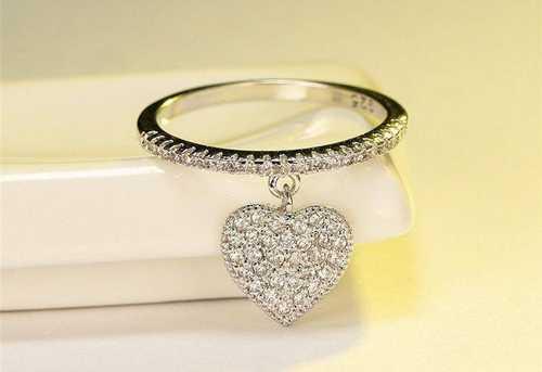 Кольцо с кулоном Сердце в стиле Tiffany