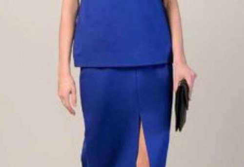 Новая синяя юбка миди