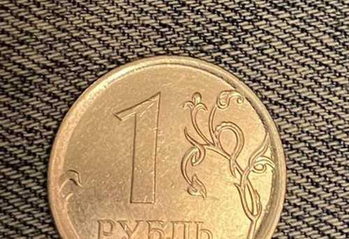 Монета 1 рубль 2014г брак