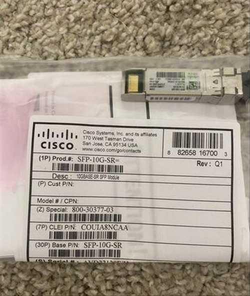 Трансивер Cisco SFP-10G-SR 10gbase-SR SFP Module