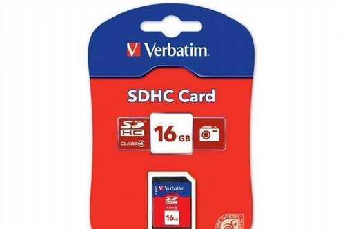 Флеш карта SD 16GB Verbatim sdhc Class 4