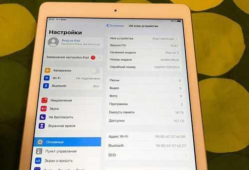 Планшет apple iPad air 2