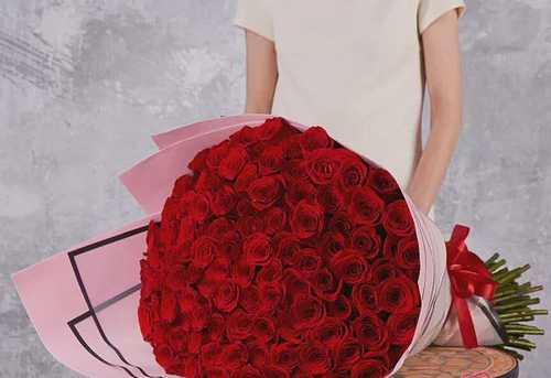 101 роза букет цветов, букет с доставкой