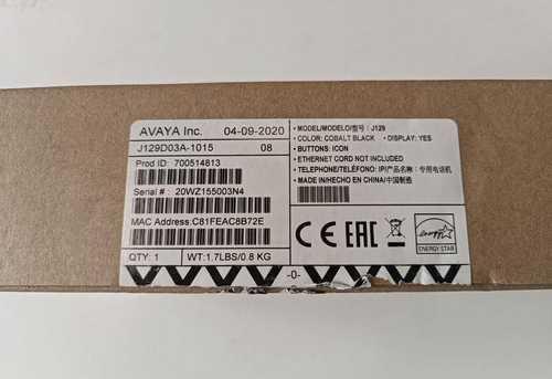 Новый avaya J129