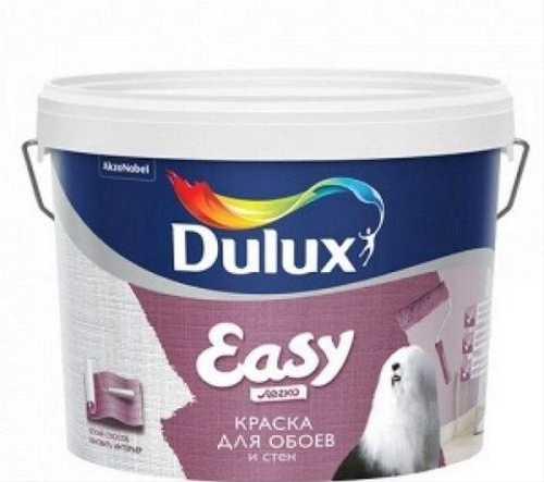 Краска dulux easy для обоев белая 5л