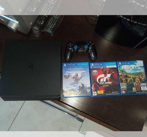 Sony playstation 4 slim 1tb с играми