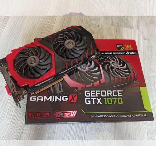 Видеокарта gtx 1070 8gb msi gaming X