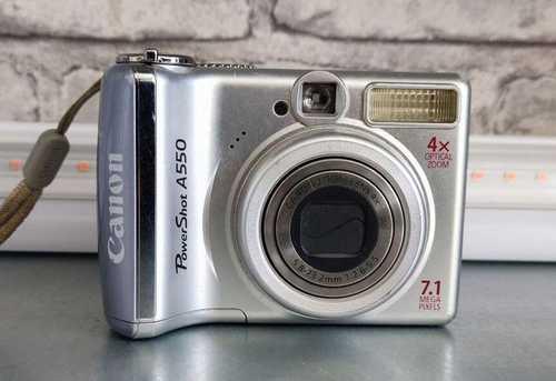 Компактный фотоаппарат canon a550
