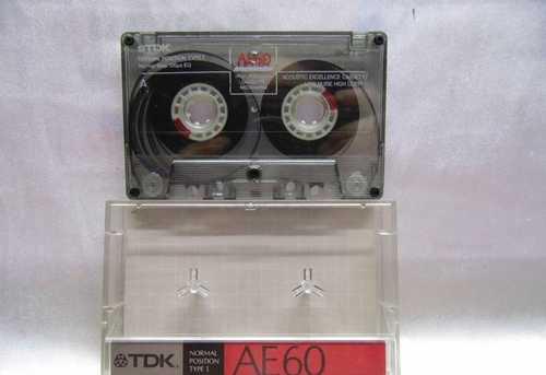 Аудиокассета TDK AE 60. Made in Japan.13