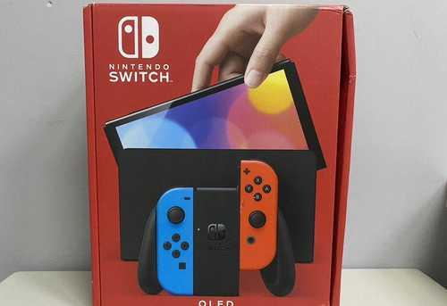 Новый Nintendo Switch oled 64 гб неон