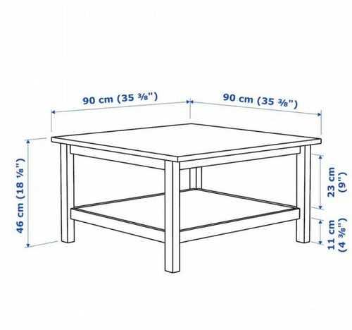 Журнальный столик IKEA 90х90