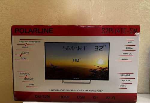 Телевизор smart tv 32 polarline новый