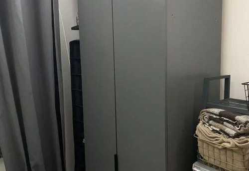 Шкаф 2-х дверный с ящиами серый