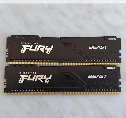 Оперативная память Kingston fury Beast Black 16gb