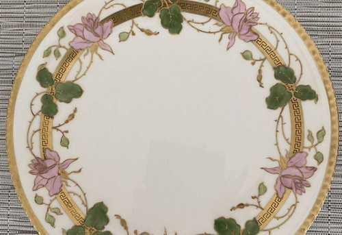 Старинная тарелка Limoges Франция Лимож Клеймо