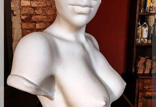 Ваза для сухоцветов "Женская грудь" из гипса