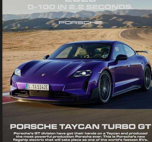 Постер с Porsche Taycan Turbo GT