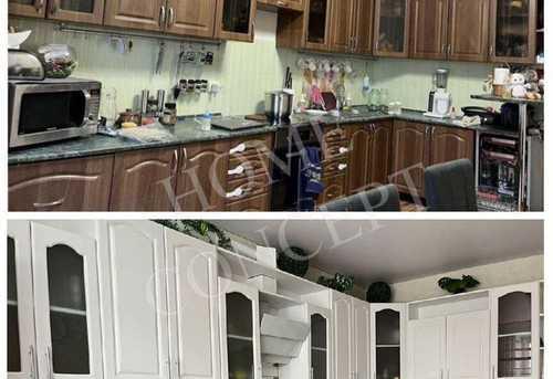 Реставрация кухонных фасадов Замена фурнитуры