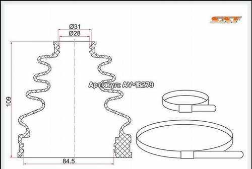 Пыльник шруса внутренний toyota land cruiser prado
