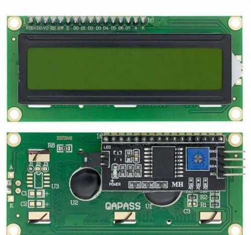 ЖК - дисплей 1602 (зеленый )   LCD Adapter