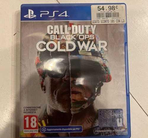 Диск на ps4 Call of Duty Black ops cold war