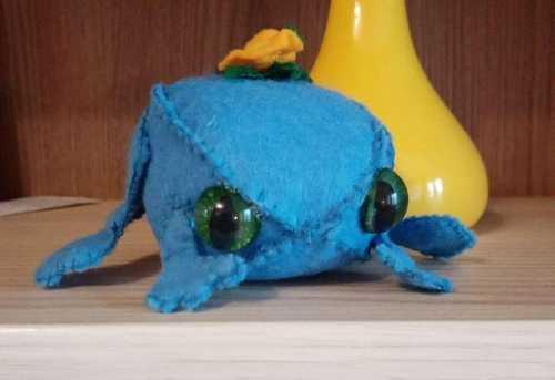 Мягкая игрушка из фетра Голубая Лягушечка