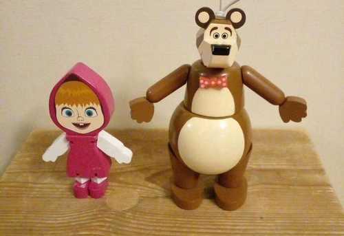 Деревянные игрушки из мультфильма "Маша и медведь"