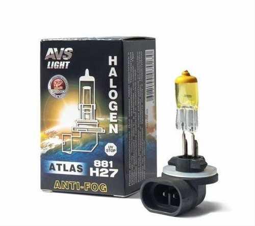 Галогенная лампа AVS atlas anti-FOG BOX желтый H27