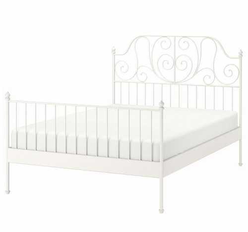 Кровать кованая белая IKEA leirvik(оригинал)