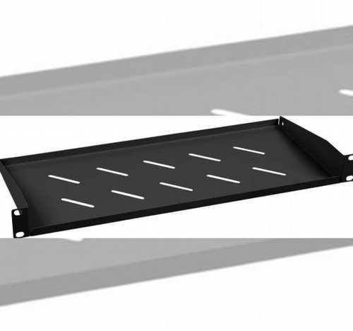 Cabeus SH-J017-1U-200-BK Полка консольная 19" 1U перфорированная глубина 200 мм черная