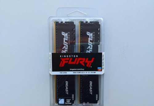 Kingston Fury Beast 16GB (2х8GB) 3733 mHz. Новая
