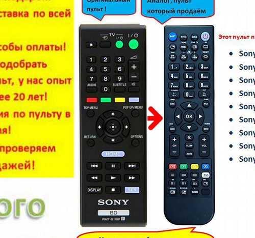 Пульт-аналог Sony RMT-B119P