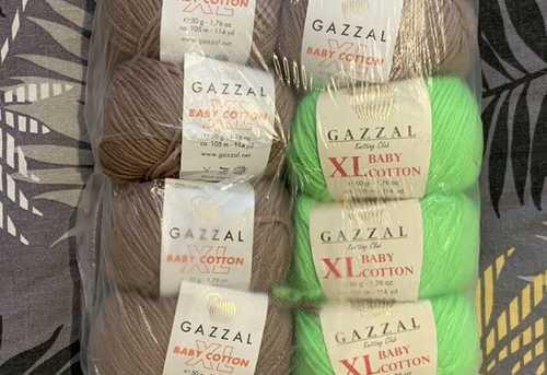 Пряжа Gazzal baby cotton XL салатовая