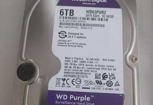 Жесткий диск WD Purple 6tb