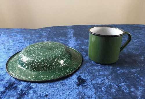 Эмалированная посуда - зеленая