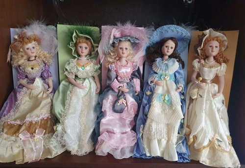 Кукла фарфор серия дамы эпохи редкая
