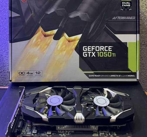 Видеокарта MSI GeForce GTX 1050 TI 4GB OC