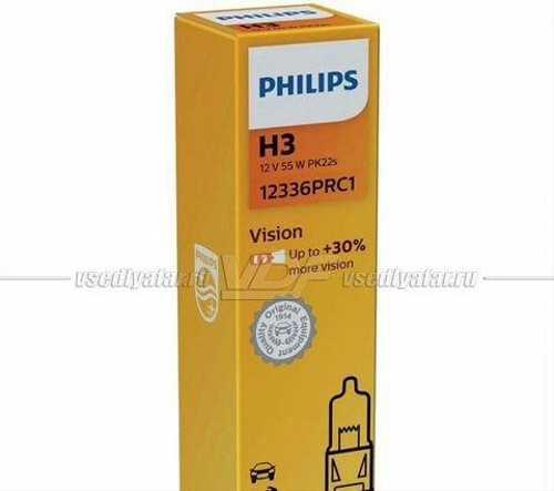 Лампа галогенная philips H3 Vision 12V 55W, 1 шт