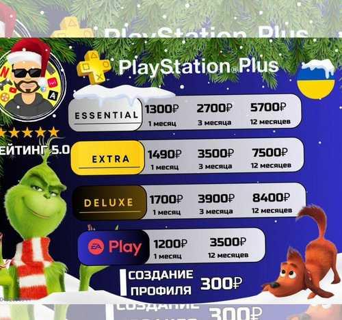 Подписка ps plus delux РФ продление любой срок (Арт.46330)