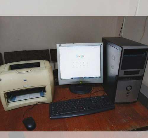 Принтер лазерный HP LaserJet1200 c компьютером в с