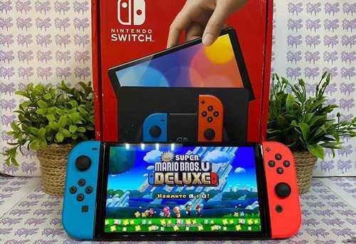 Прошитая Nintendo Switch Oled + Карта Памяти 128GB