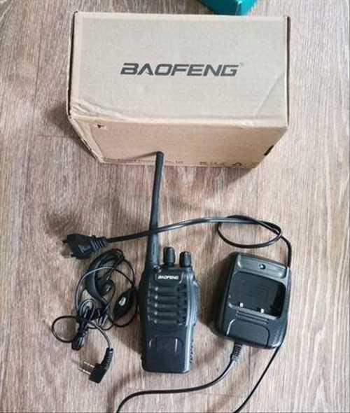 Рация Baofeng BF-888S 5w с гарнитурой в коробке