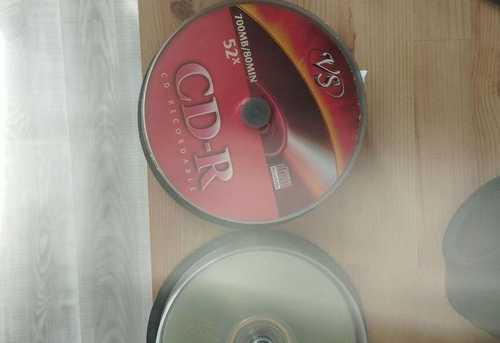 CD-R диски на 700mb, и DVD-R диски на 4.7gb