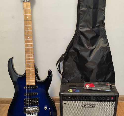 Электрогитара Superstrat Floyd Rose+комбик Yerasov