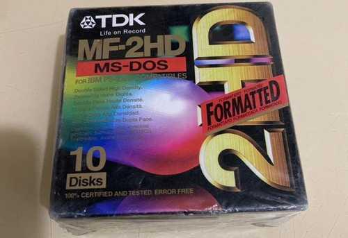Дискеты TDK MF-2HD 10 штук